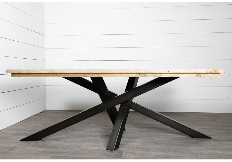 Pieds de table de repas croisés en métal - Quikado - Pyeta